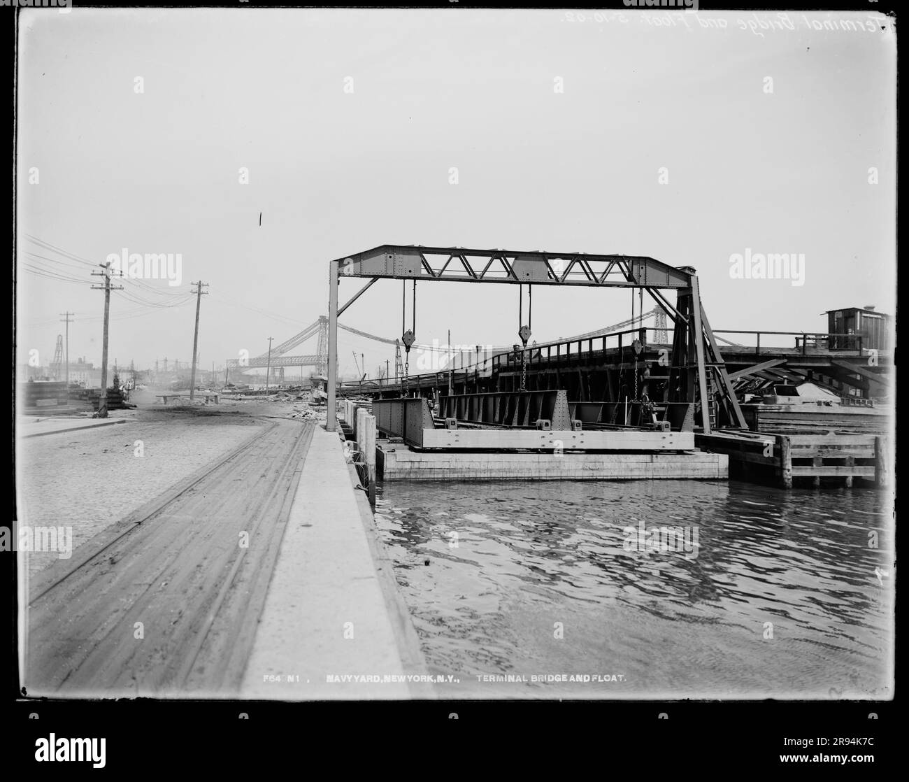 Terminal Bridge and Float. Glass Plate Negatives of the Construction ...
