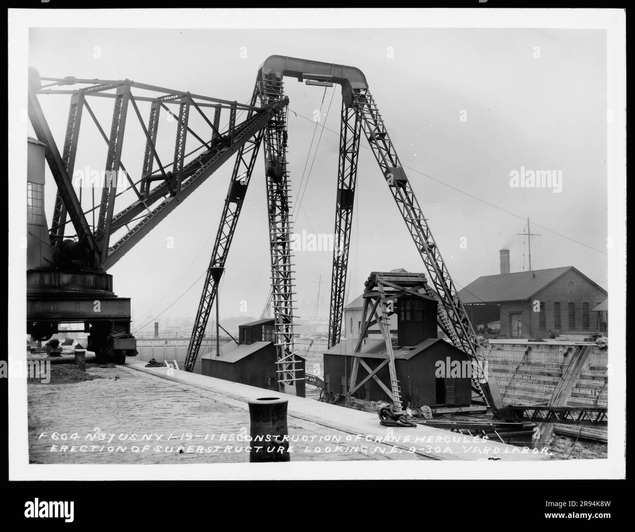 Reconstruction of Crane Hercules, Erection of Superstructure, Looking ...