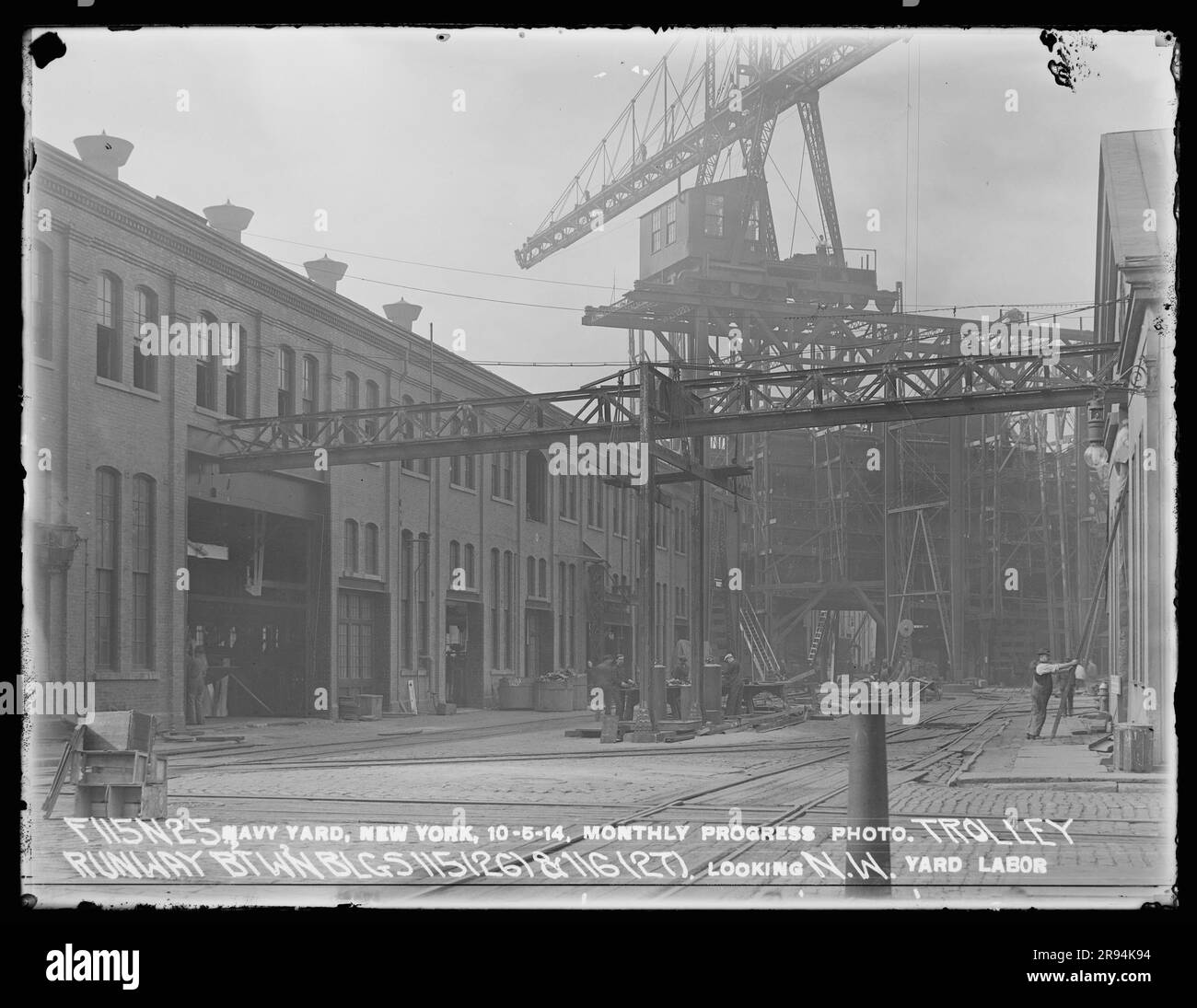 Monthly Progress Photo, Trolley Runway between Buildings 115 (26) and ...