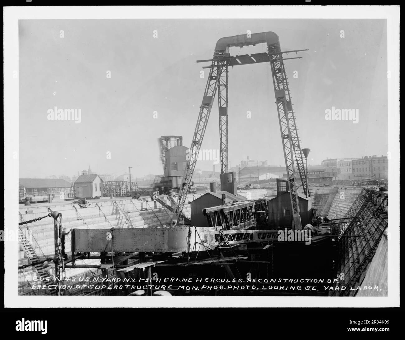 Crane Hercules, Reconstruction of, Erection of Superstructure, Monthly ...