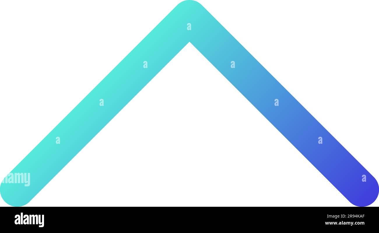 Scroll up pixel perfect gradient linear ui icon Stock Vector Image ...