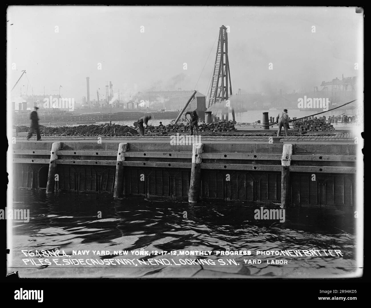 Monthly Progress Photo, New Batter Piles, East Side Causeway, North End ...