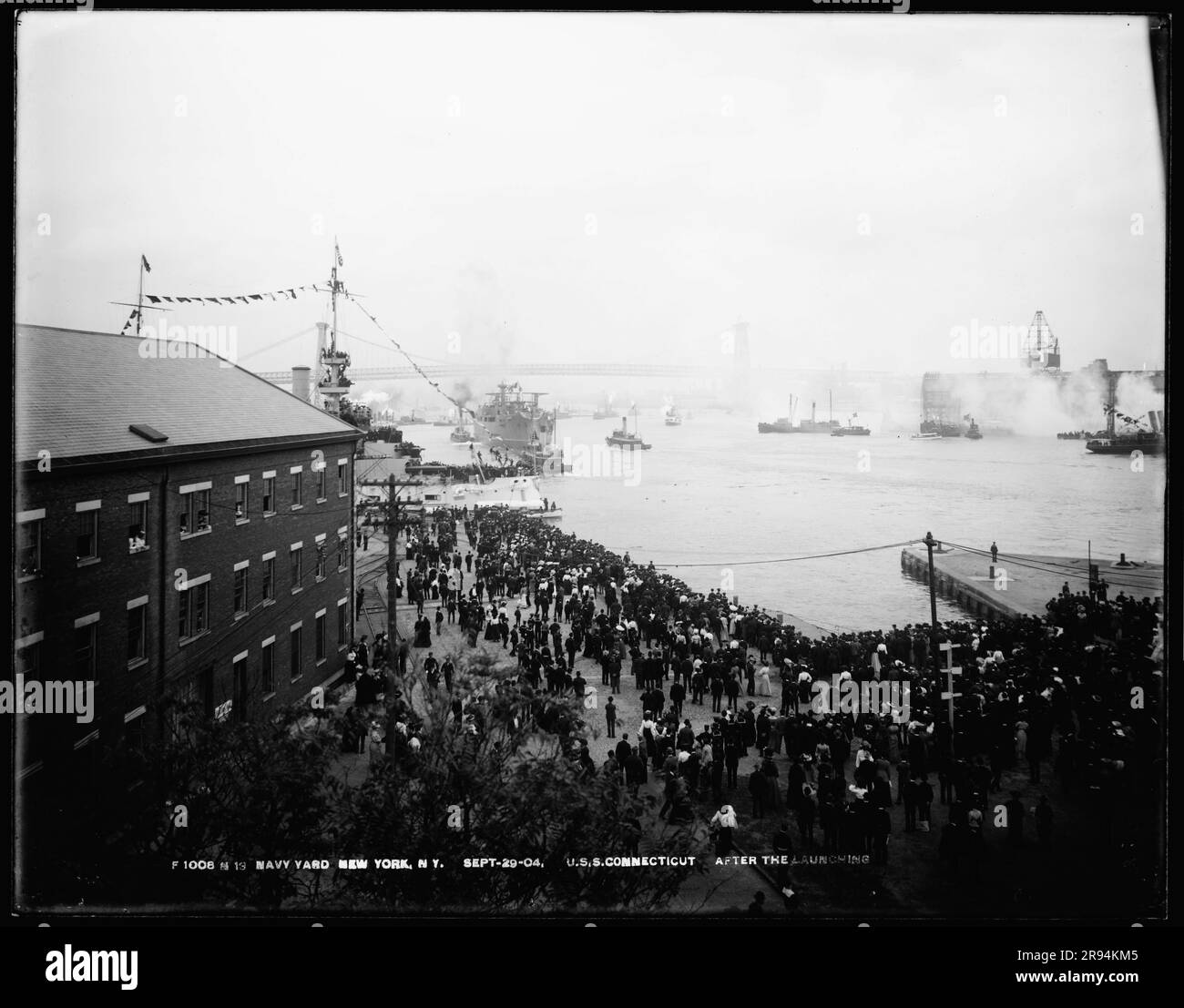 U.S.S. Connecticut, after the Launching. Glass Plate Negatives of the ...