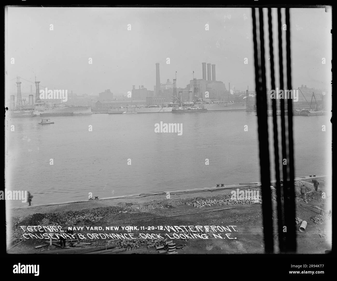 Waterfront Causeway and Ordnance Dock, Looking Northeast. Glass Plate ...