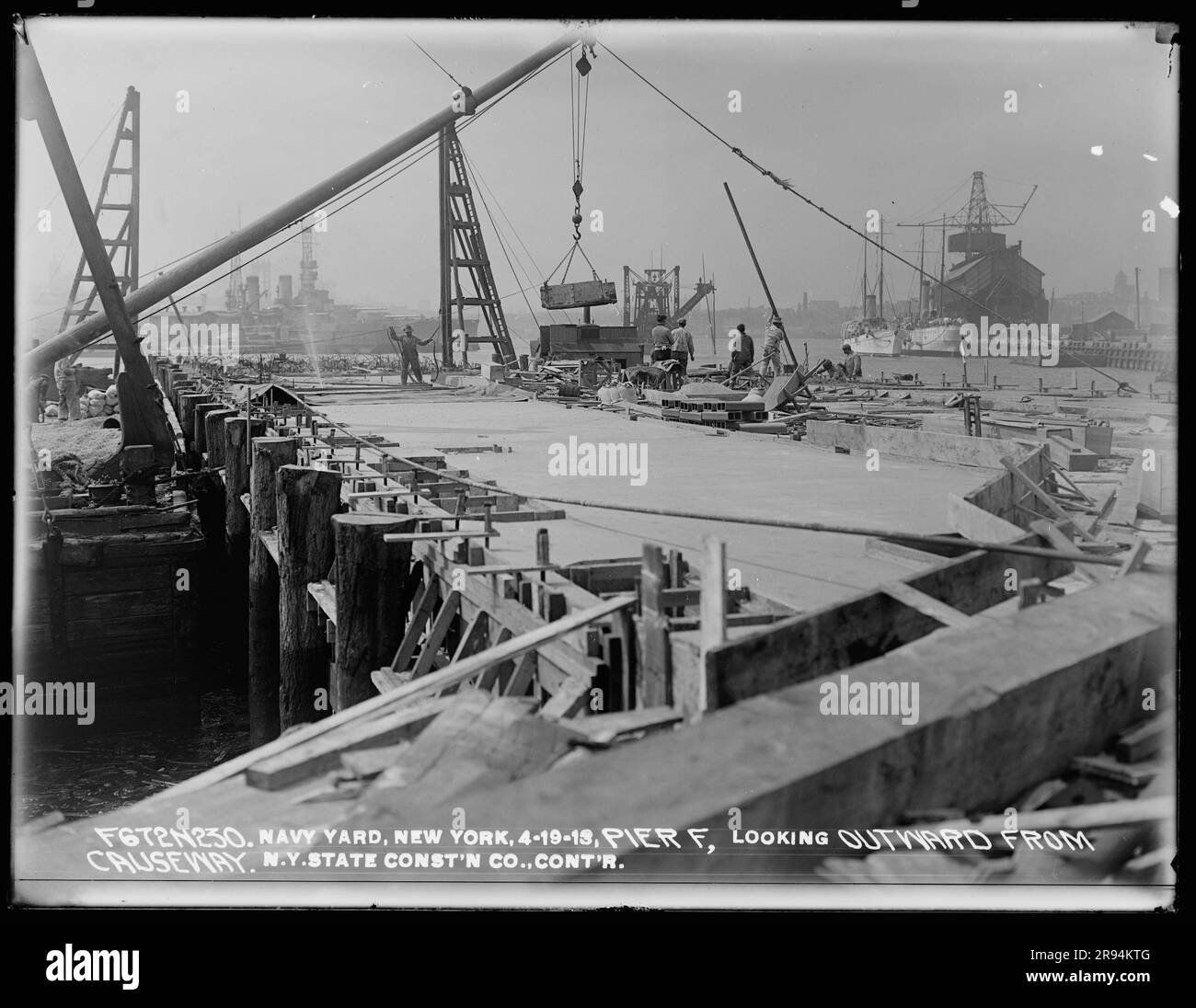 Pier F, Looking Outward from Causeway, New York State Construction ...