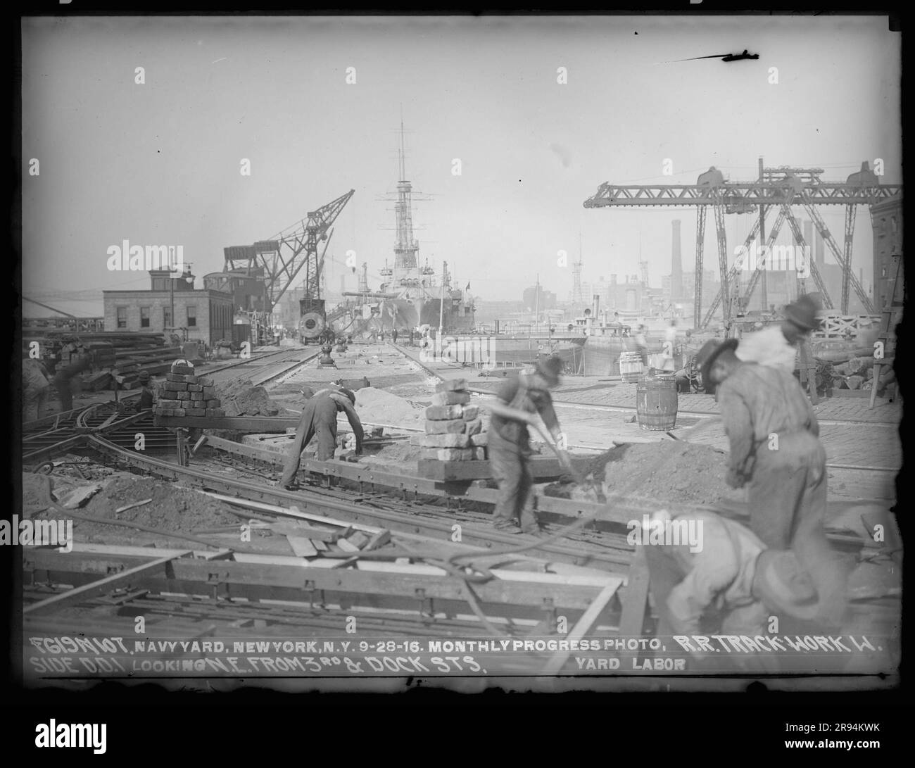 Monthly Progress Photo, Railroad Track Work, West Side, Destroyer 1 ...