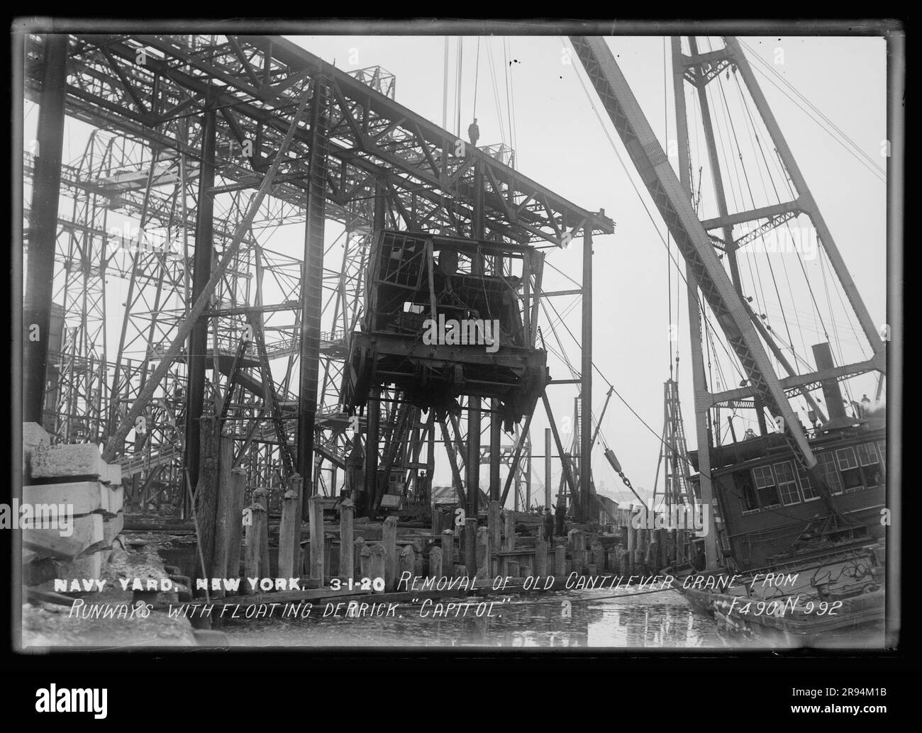 Removal of Old Cantilever Crane from Runways with Floating Derrick ...