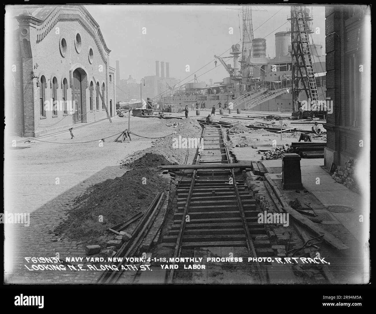 Monthly Progress Photo, Railroad Track, Looking Northeast Along 4th ...