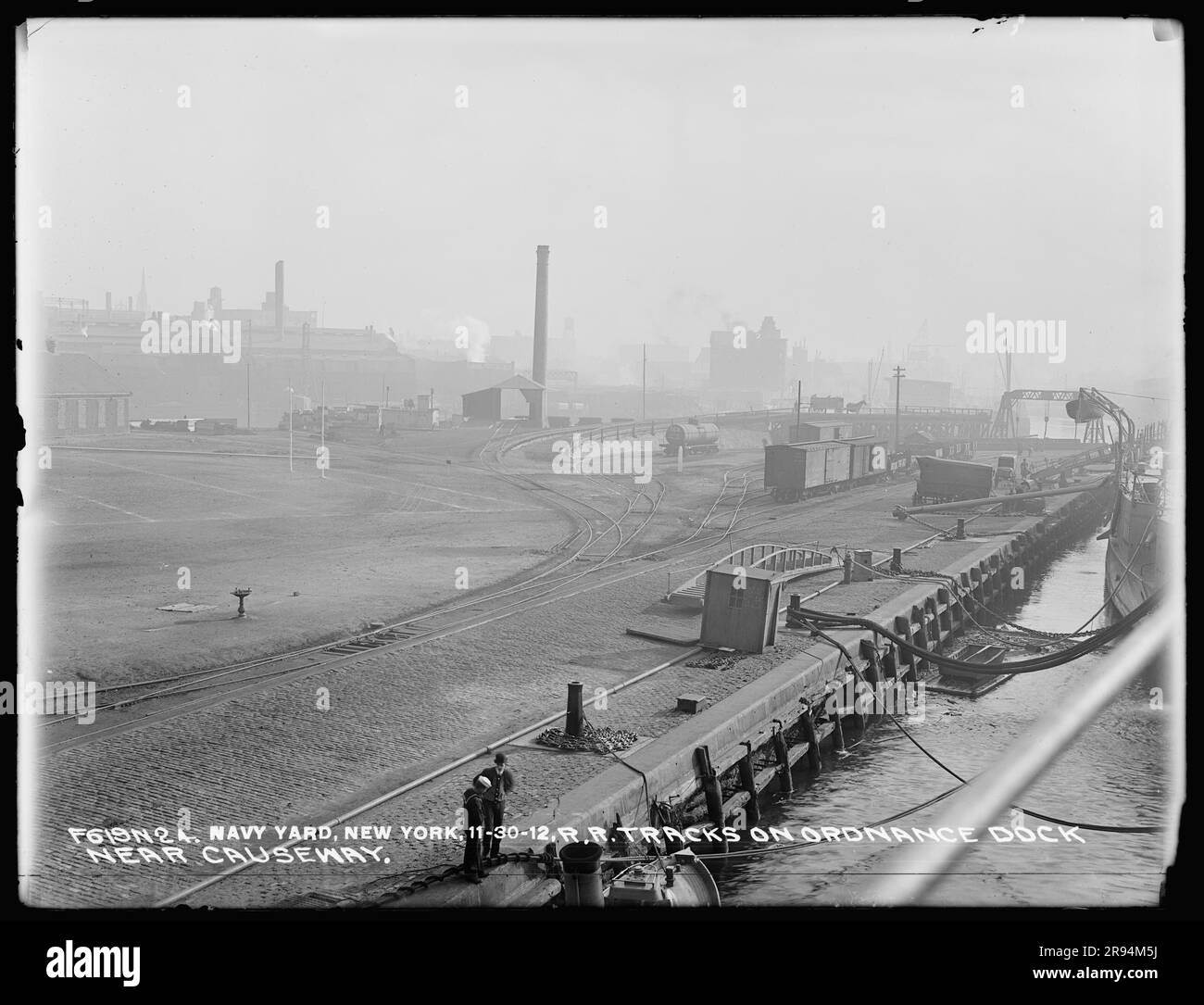Railroad Tracks on Ordnance Dock, Near Causeway. Glass Plate Negatives ...
