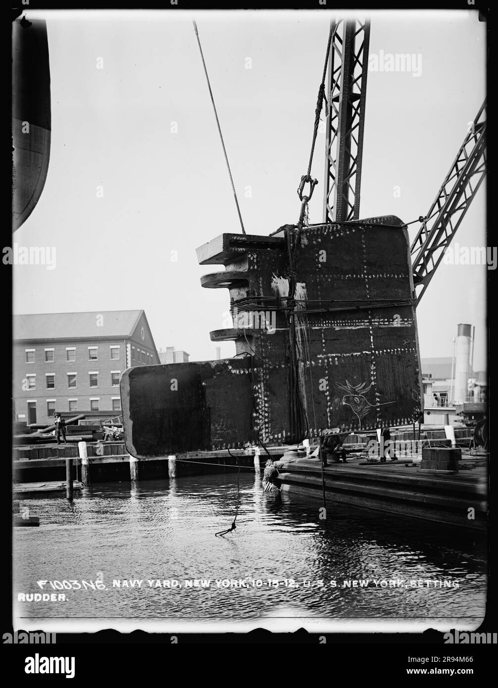 U.S.S. New York Setting Rudder. Glass Plate Negatives of the ...