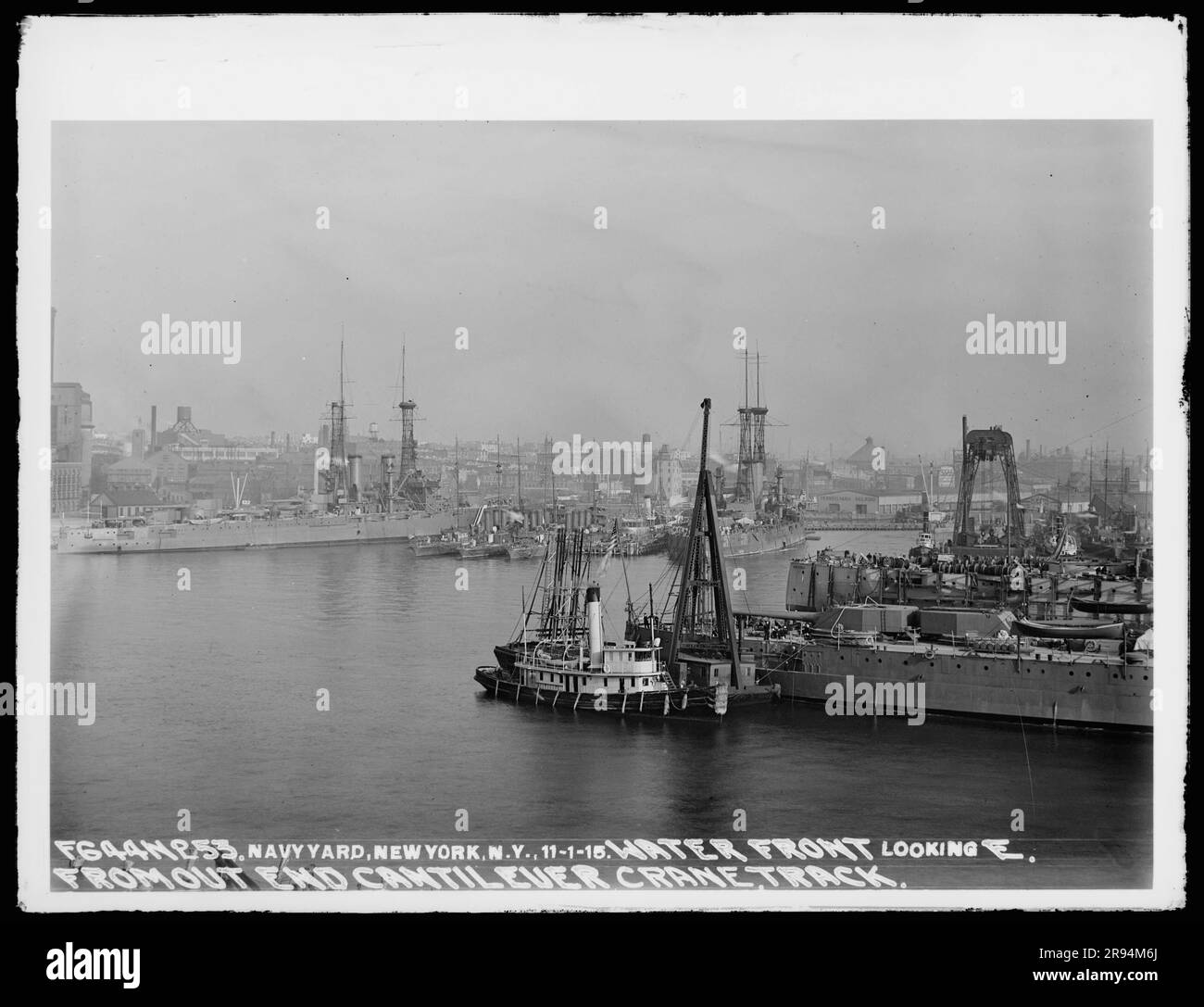 Waterfront, Looking East, from Outer End Cantilever Crane Track. Glass ...