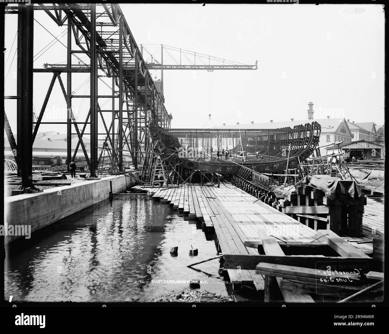 Launching Ways. Glass Plate Negatives of the Construction and Repair of ...