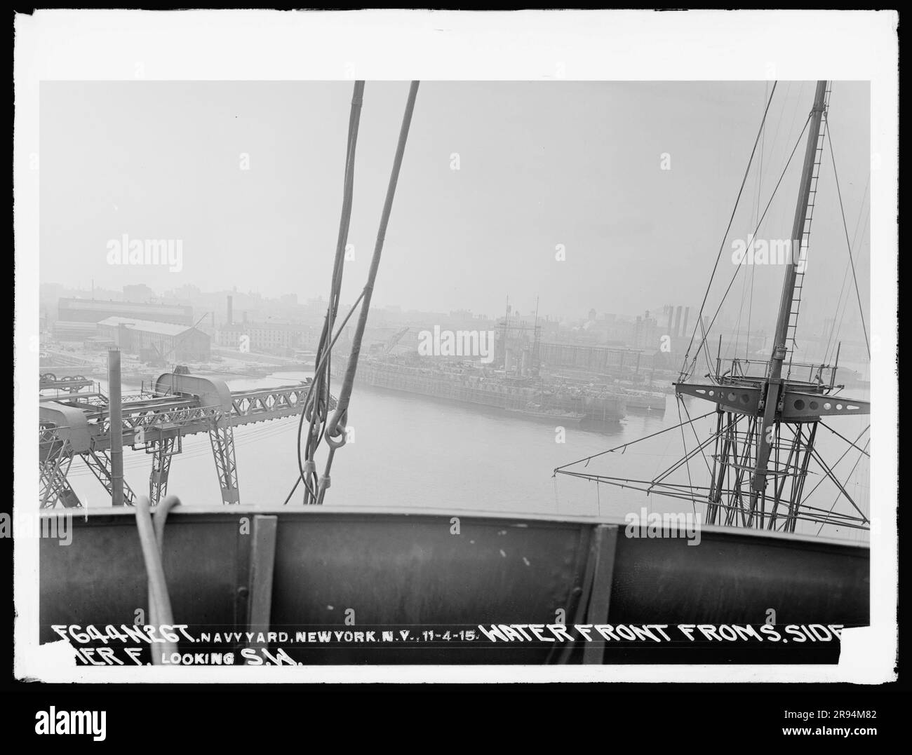 Waterfront from South Side of Pier F Looking Southwest. Glass Plate ...