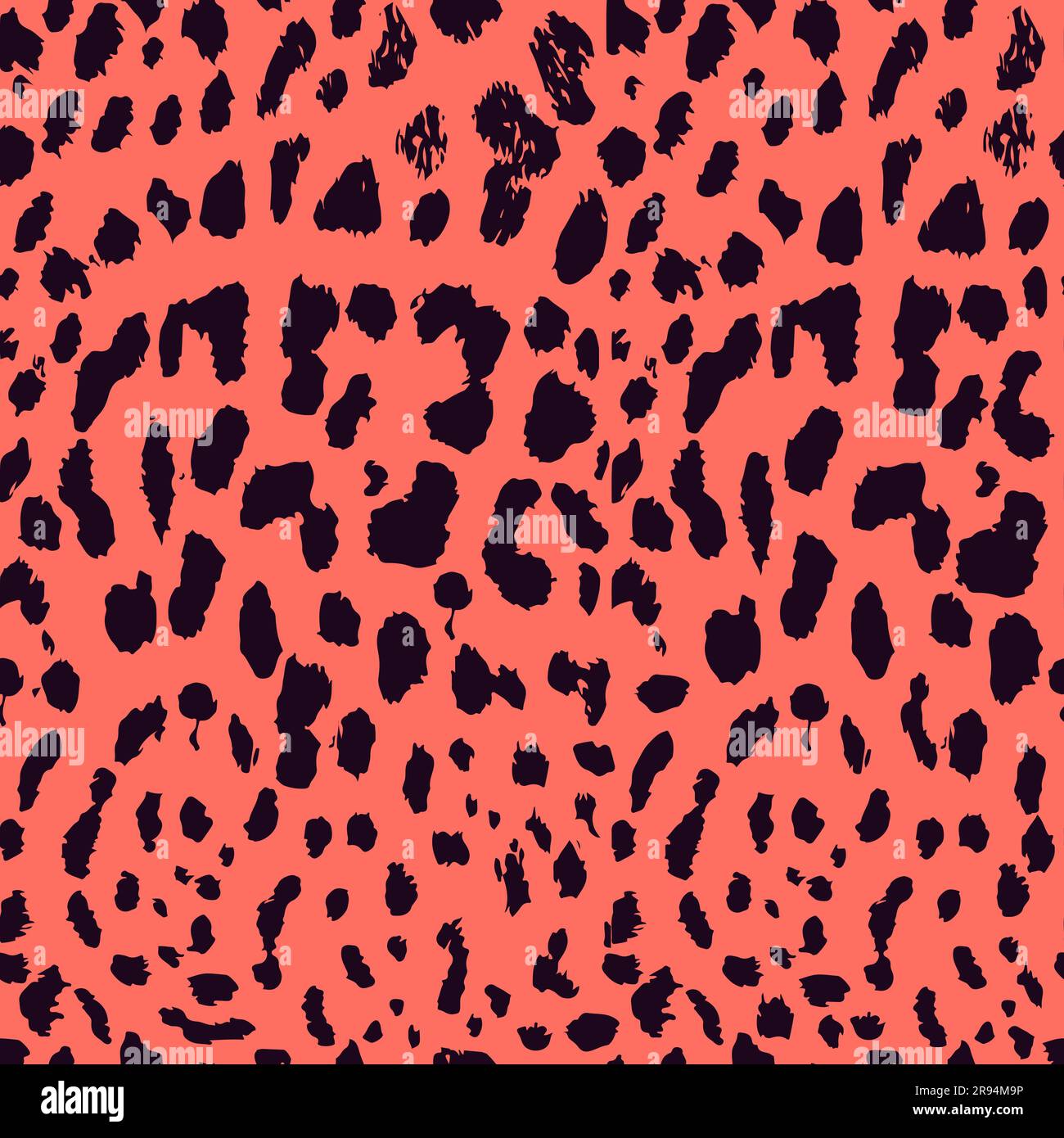 Seamless gold leopard print. Color trend palette. Living Coral color ...