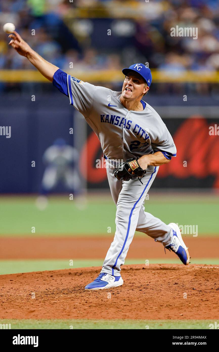 St. Petersburg, FL USA; Kansas City Royals starting pitcher Zack ...