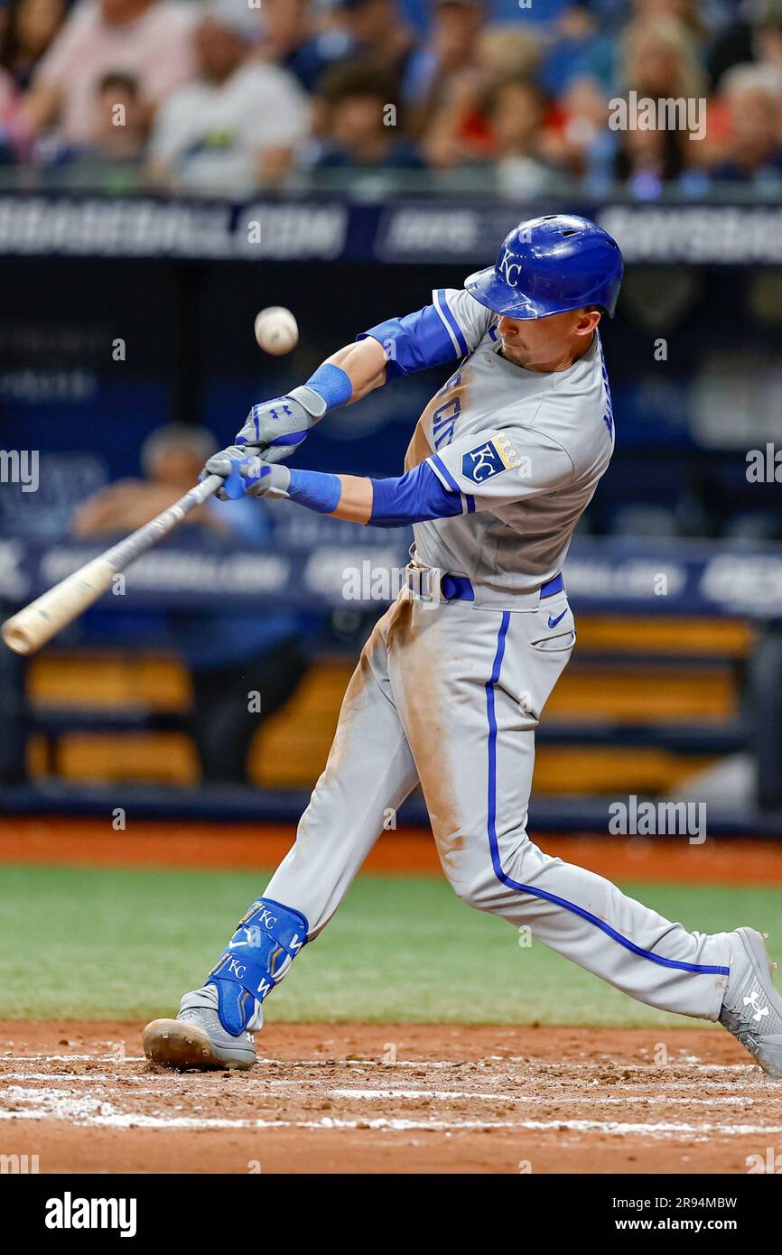 St. Petersburg, FL USA; Kansas City Royals right fielder MJ Melendez (1 ...