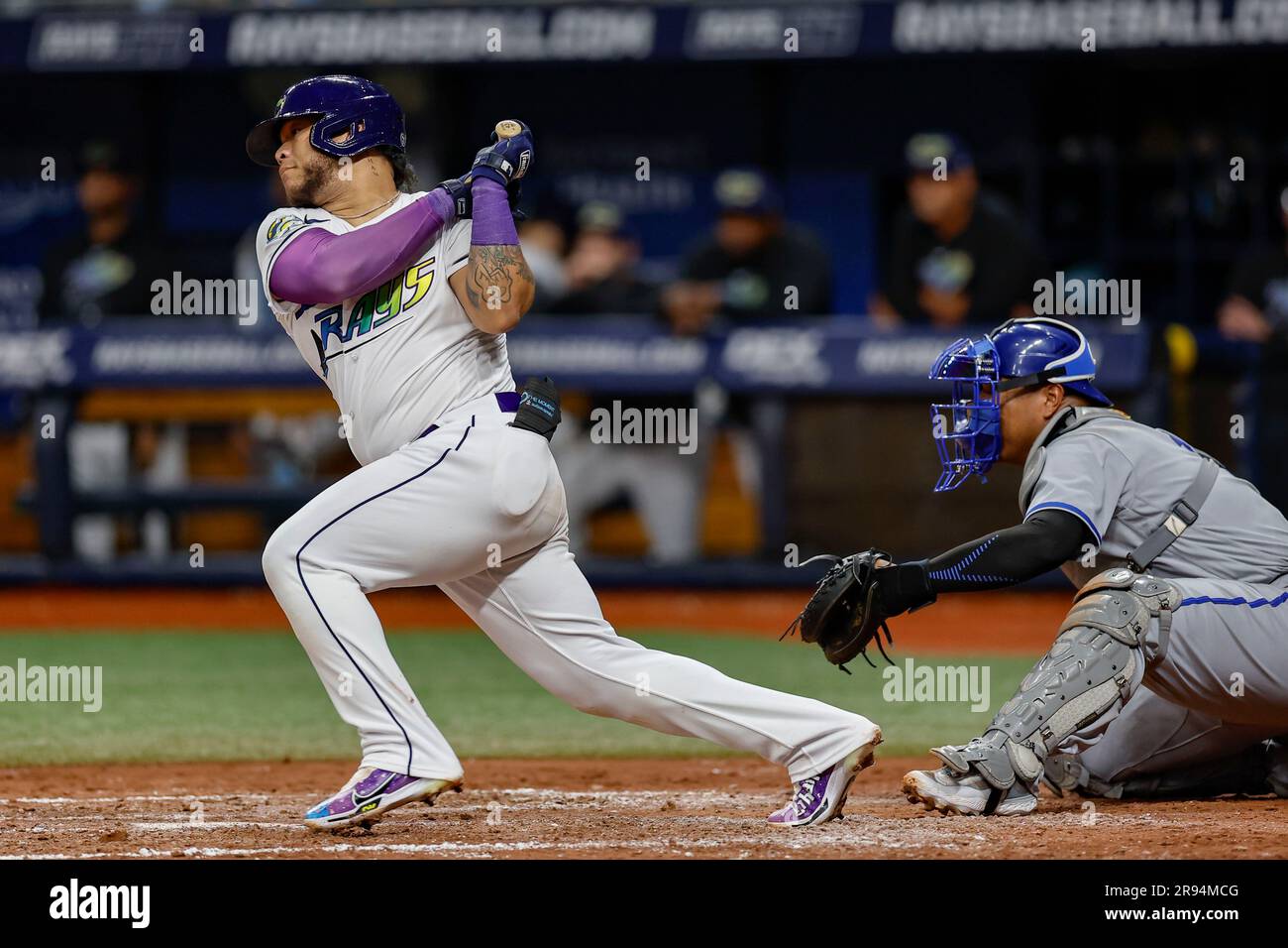 St. Petersburg, FL USA; Tampa Bay Rays first baseman Harold Ramirez (43 ...