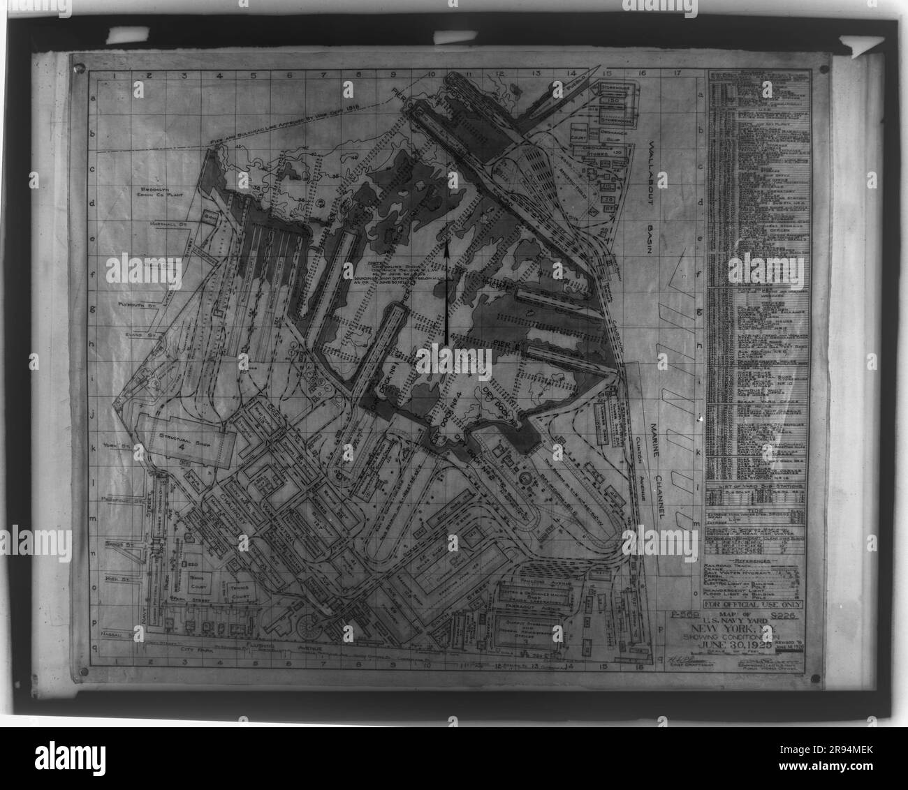 Yard Survey Map with Graphic Coordinates. Glass Plate Negatives of the ...