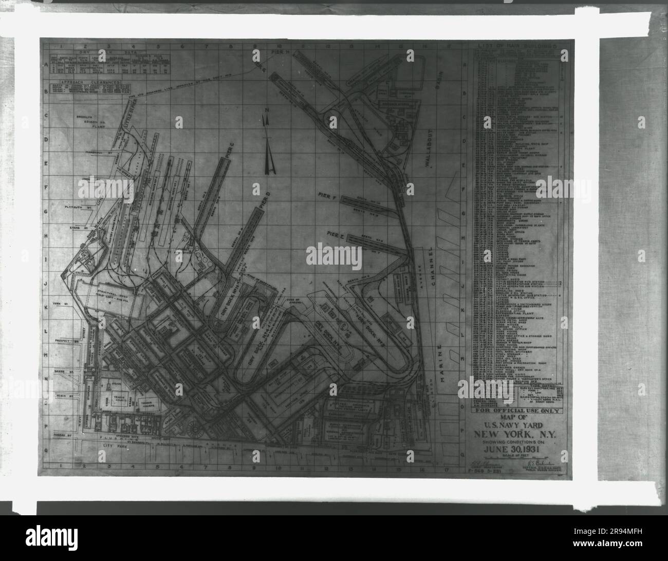 Map of Yard, June 30, 1931. Glass Plate Negatives of the Construction ...