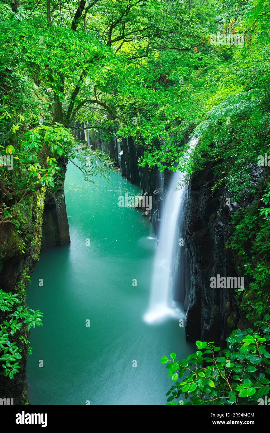 Takachiho Gorge, Manai Waterfall Stock Photo - Alamy