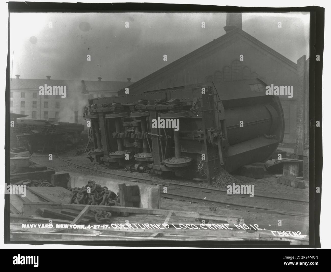 Overturned building crane hi-res stock photography and images - Alamy