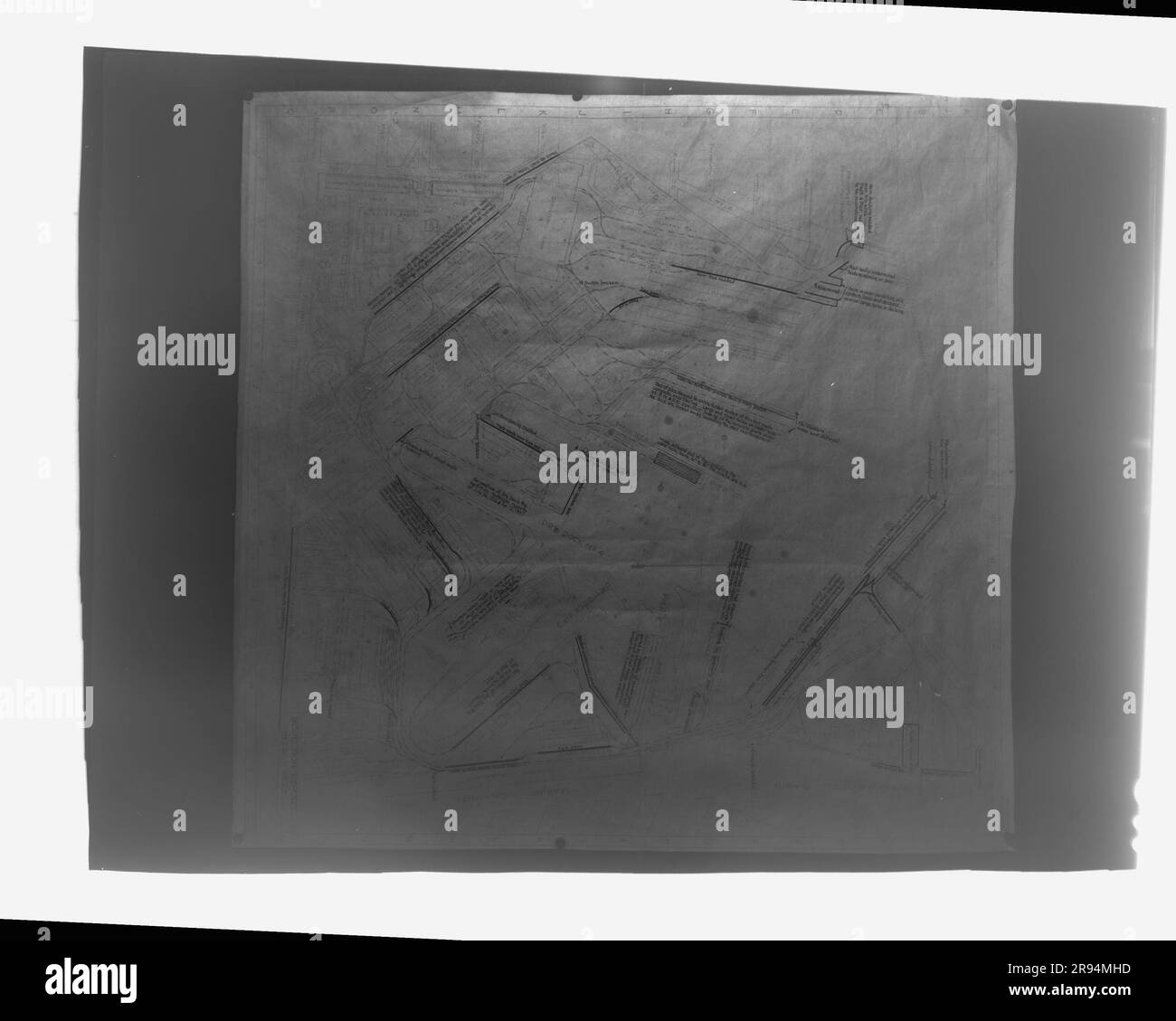 Yard Survey Map with Inspection Report. Glass Plate Negatives of the ...