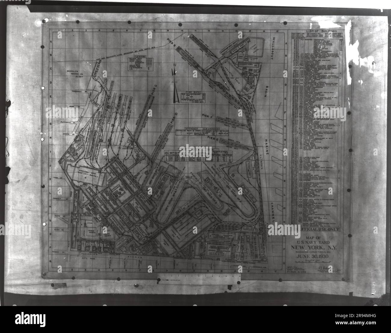 Map of Yard, June 30, 1930. Glass Plate Negatives of the Construction ...