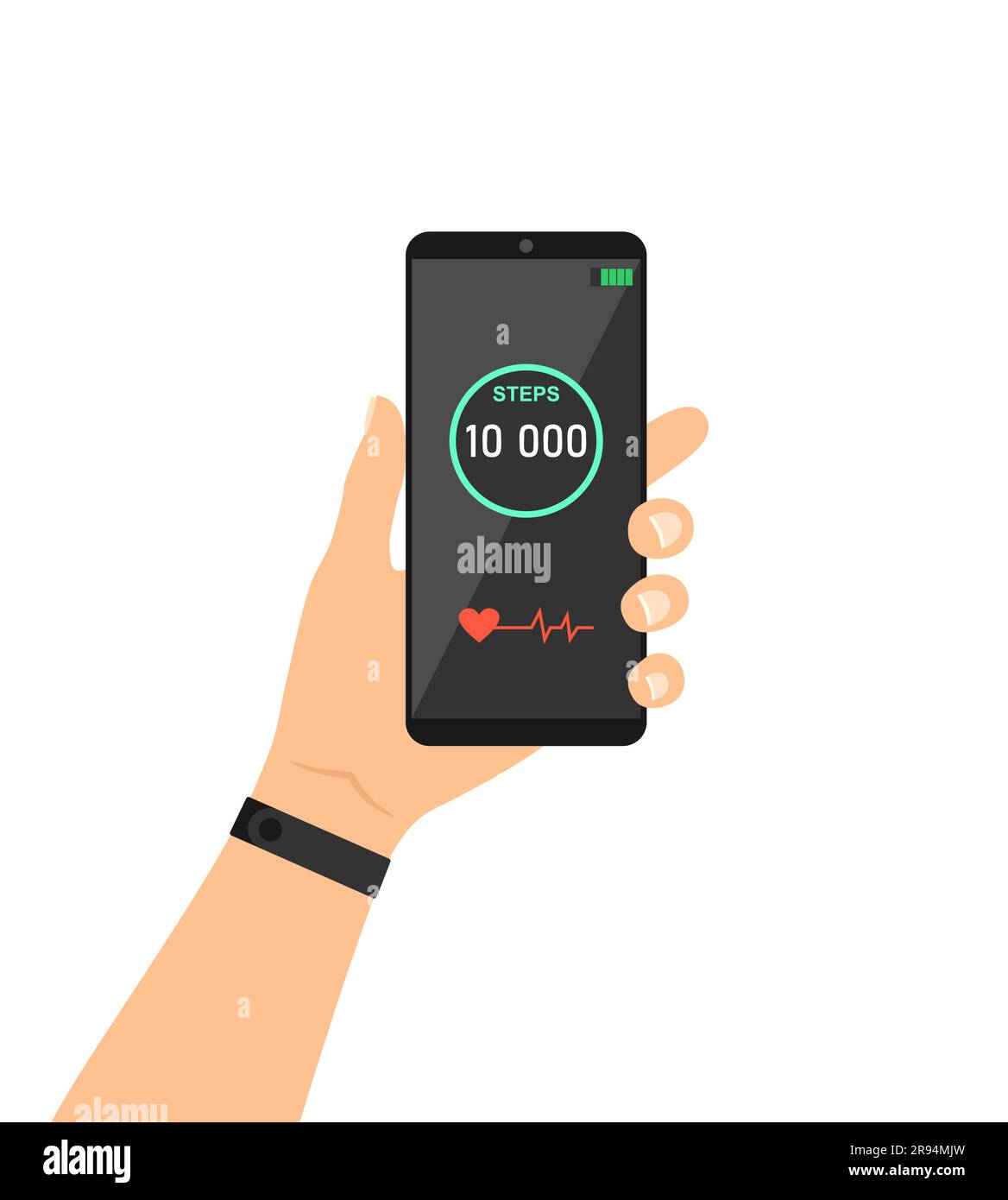 Steps tracking Stock Vector Images - Alamy