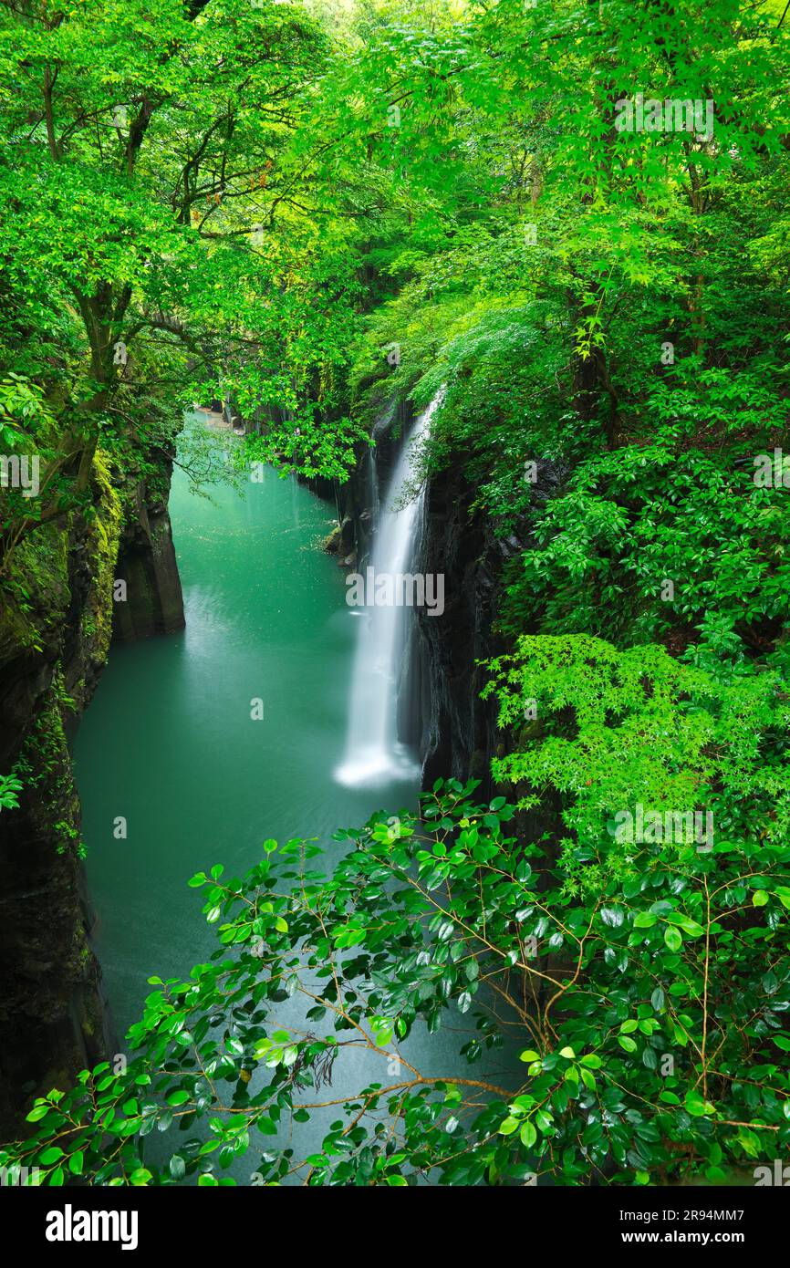 Takachiho Gorge, Manai Waterfall Stock Photo - Alamy