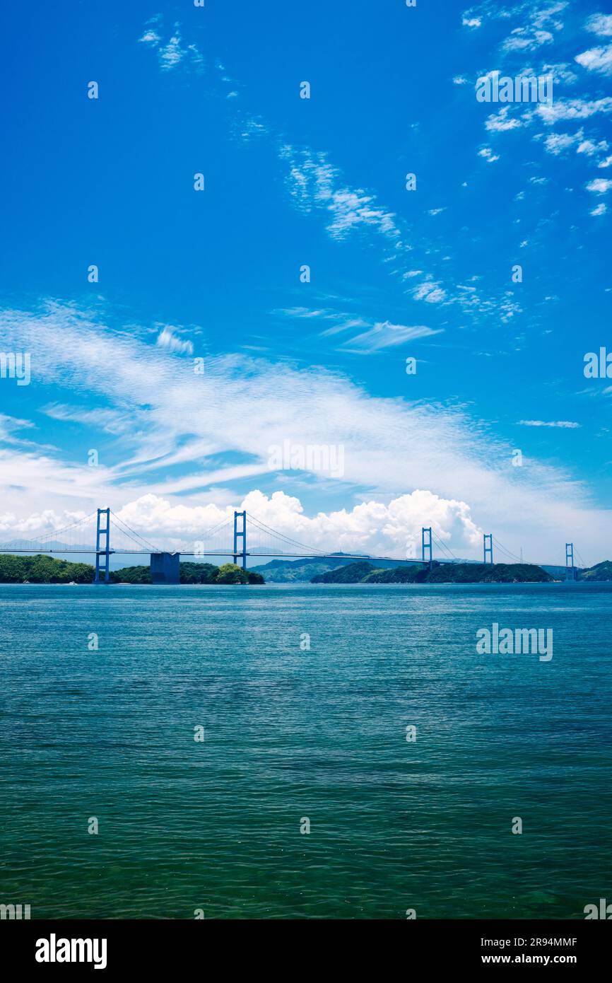 Kurushima Kaikyo Bridge and Kurushima Straits Stock Photo - Alamy