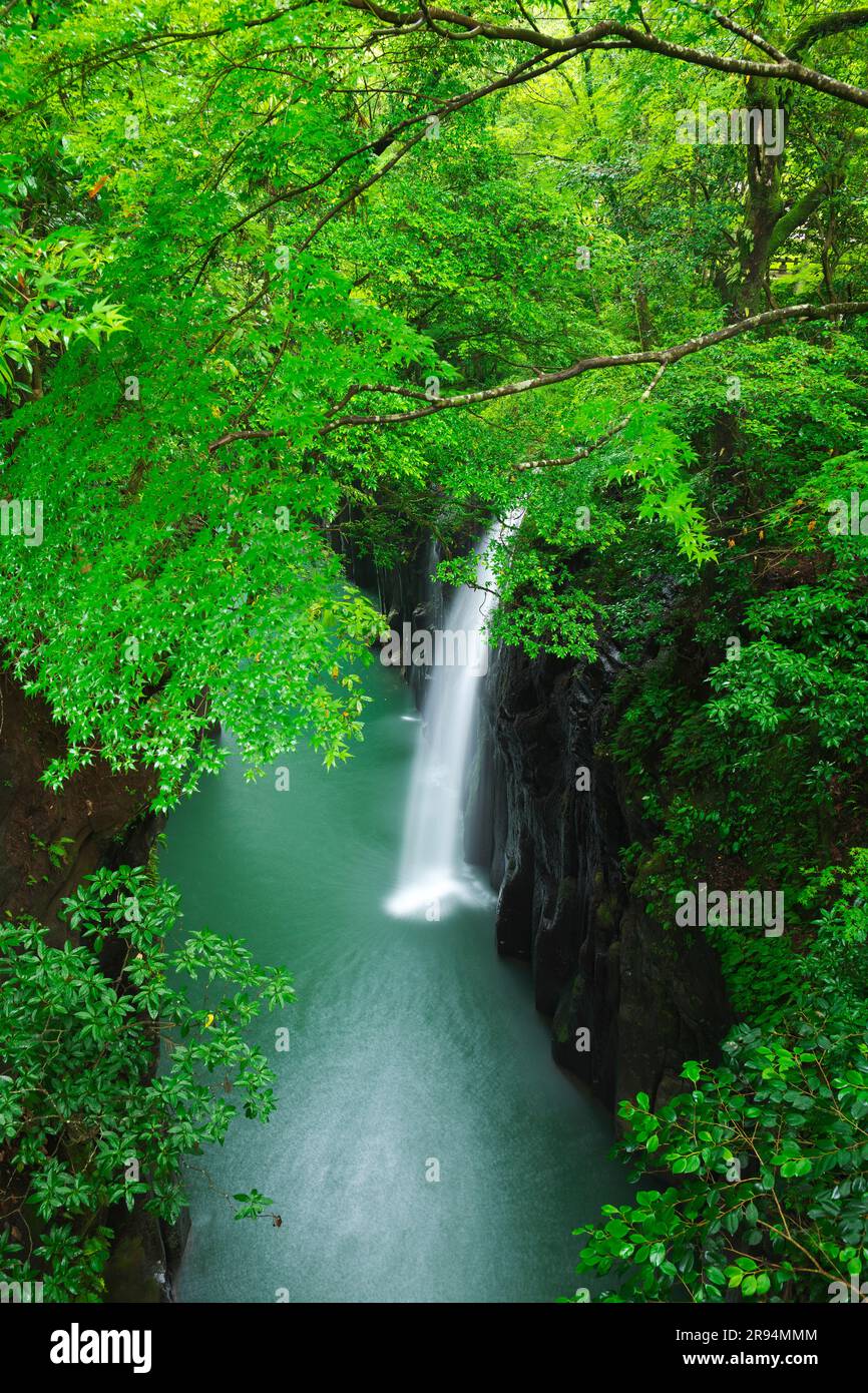 Takachiho Gorge, Manai Waterfall Stock Photo - Alamy