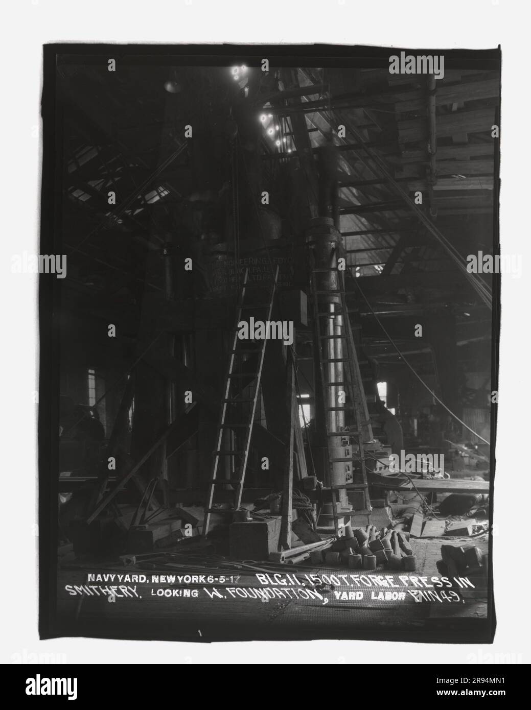 Building 11, Forge Press in Smithery, Looking West, Foundation. Glass ...