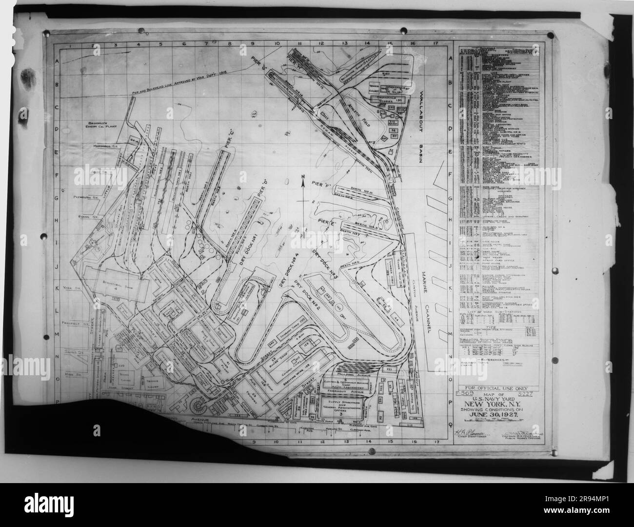 Map of Yard. Glass Plate Negatives of the Construction and Repair of ...