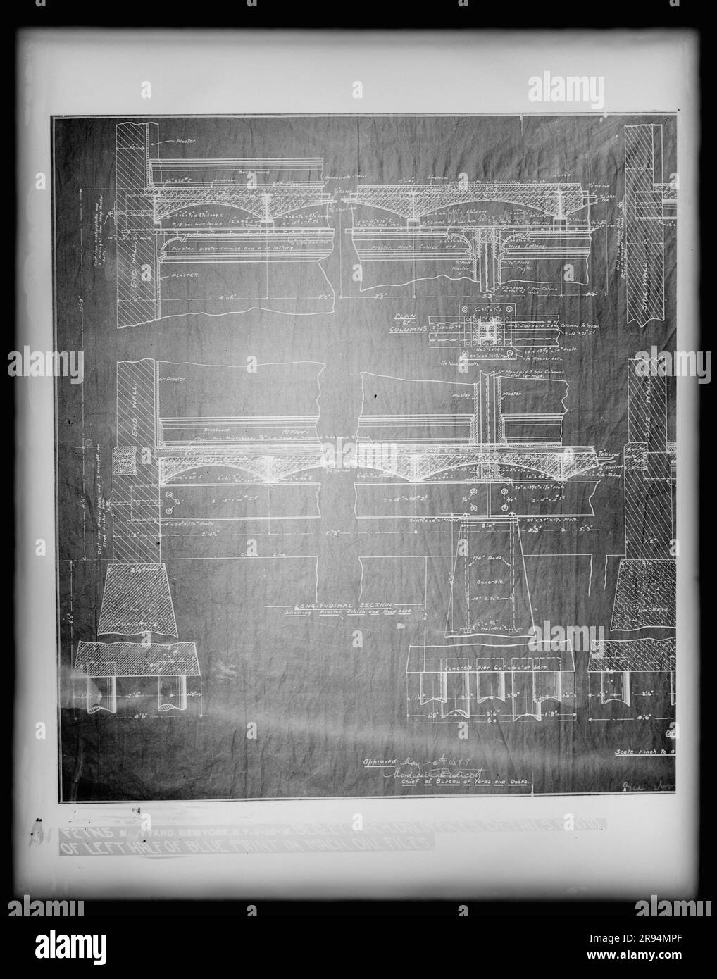 Building 27, Machine Division Offices, Details, Photo of Left Half of ...