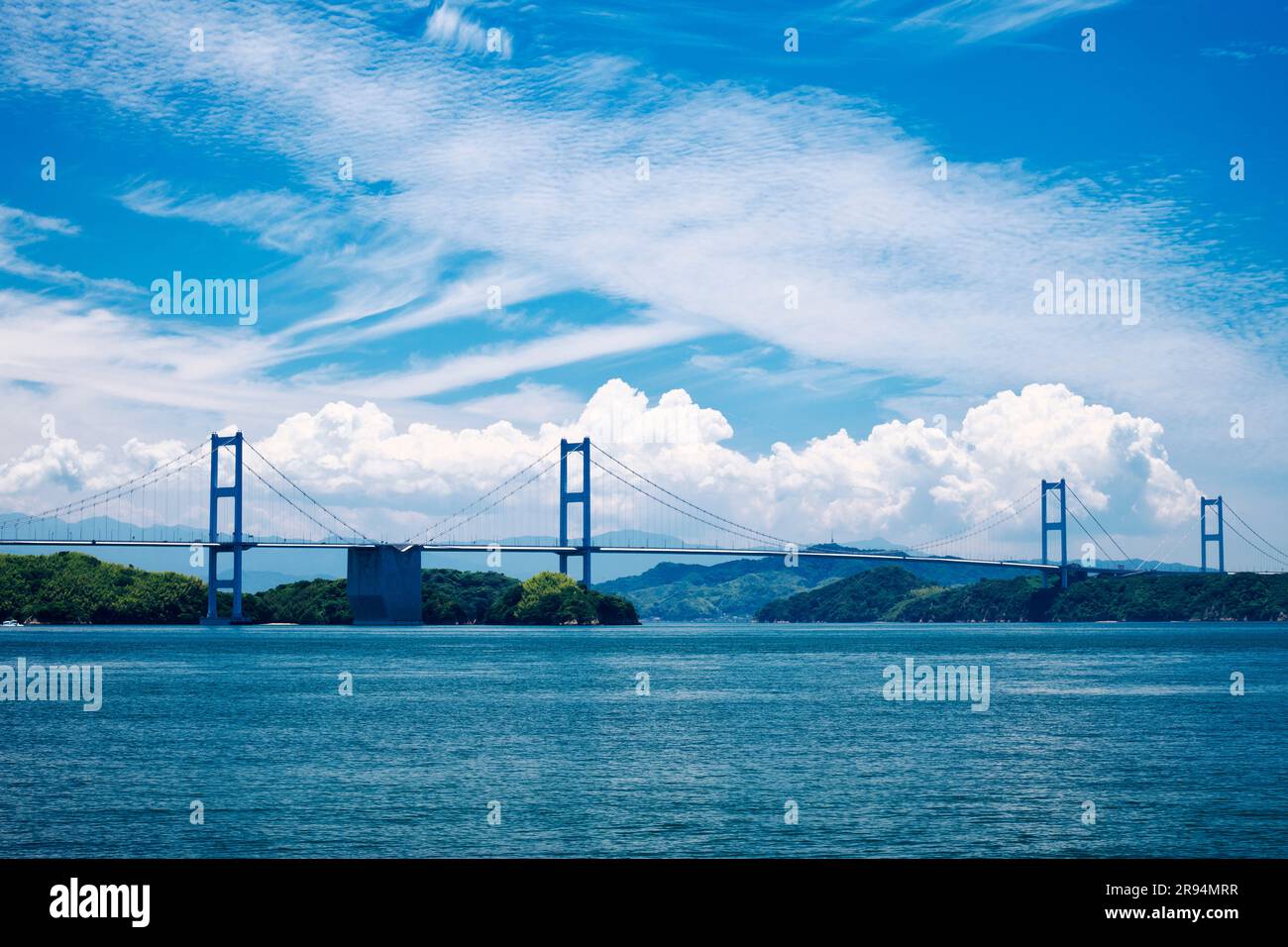 Kurushima Kaikyo Bridge and Kurushima Straits Stock Photo - Alamy