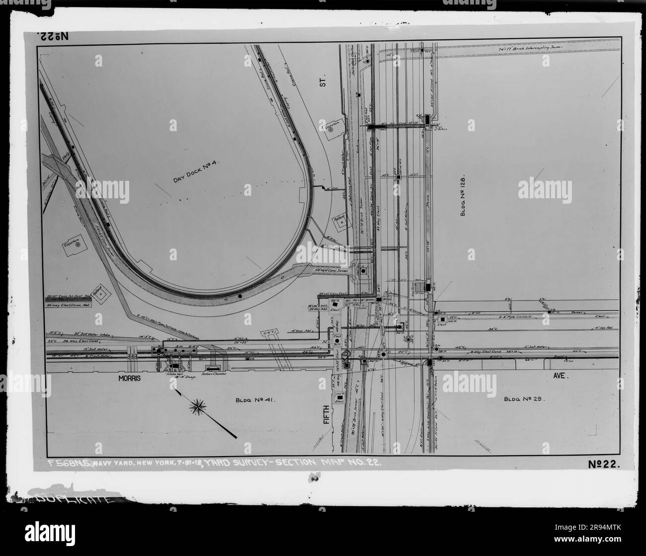 Yard Survey - Section Map Number 22. Glass Plate Negatives of the ...