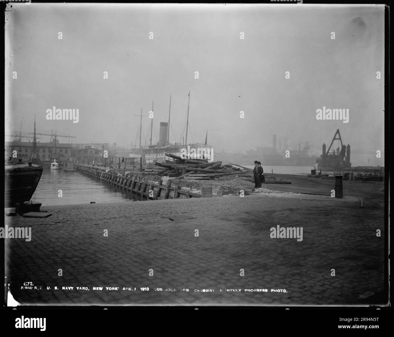 Monthly Progress Photo - Cob Removal Causeway. Glass Plate Negatives of ...
