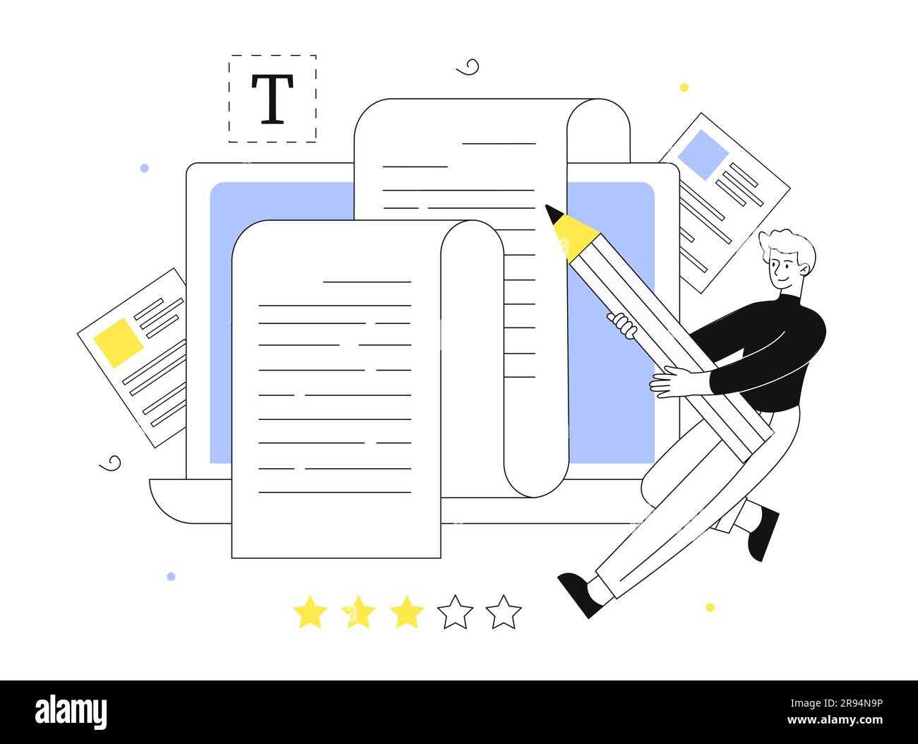Copywriter typing Stock Vector Images - Alamy
