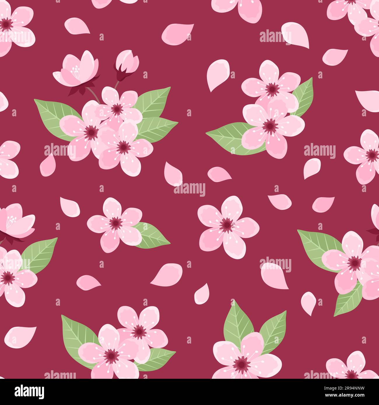 Detail cherry blossom dark Stock Vector Images - Alamy