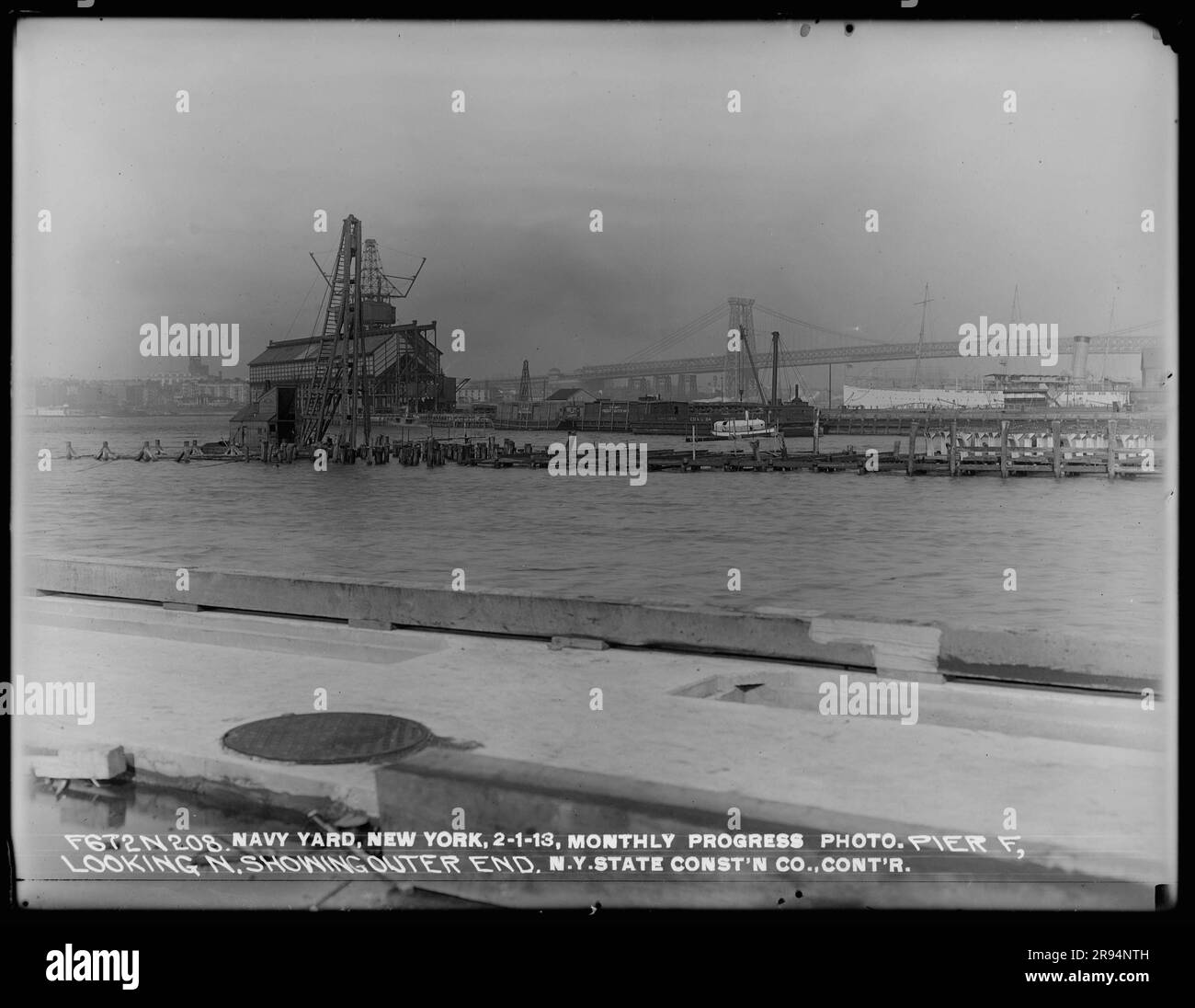 Monthly Progress Photo, Pier F, Looking North, Showing Outer End, New ...