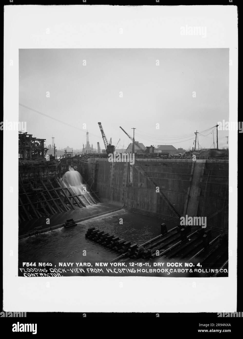 Dry Dock Number 4, Flooding Dock, View from West Coping, Holbrook ...