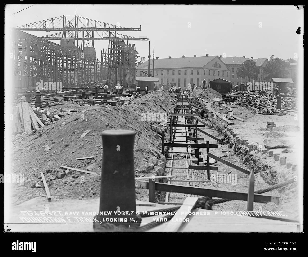 Monthly Progress Photo, Gantry Crane, Foundation East Track Looking ...