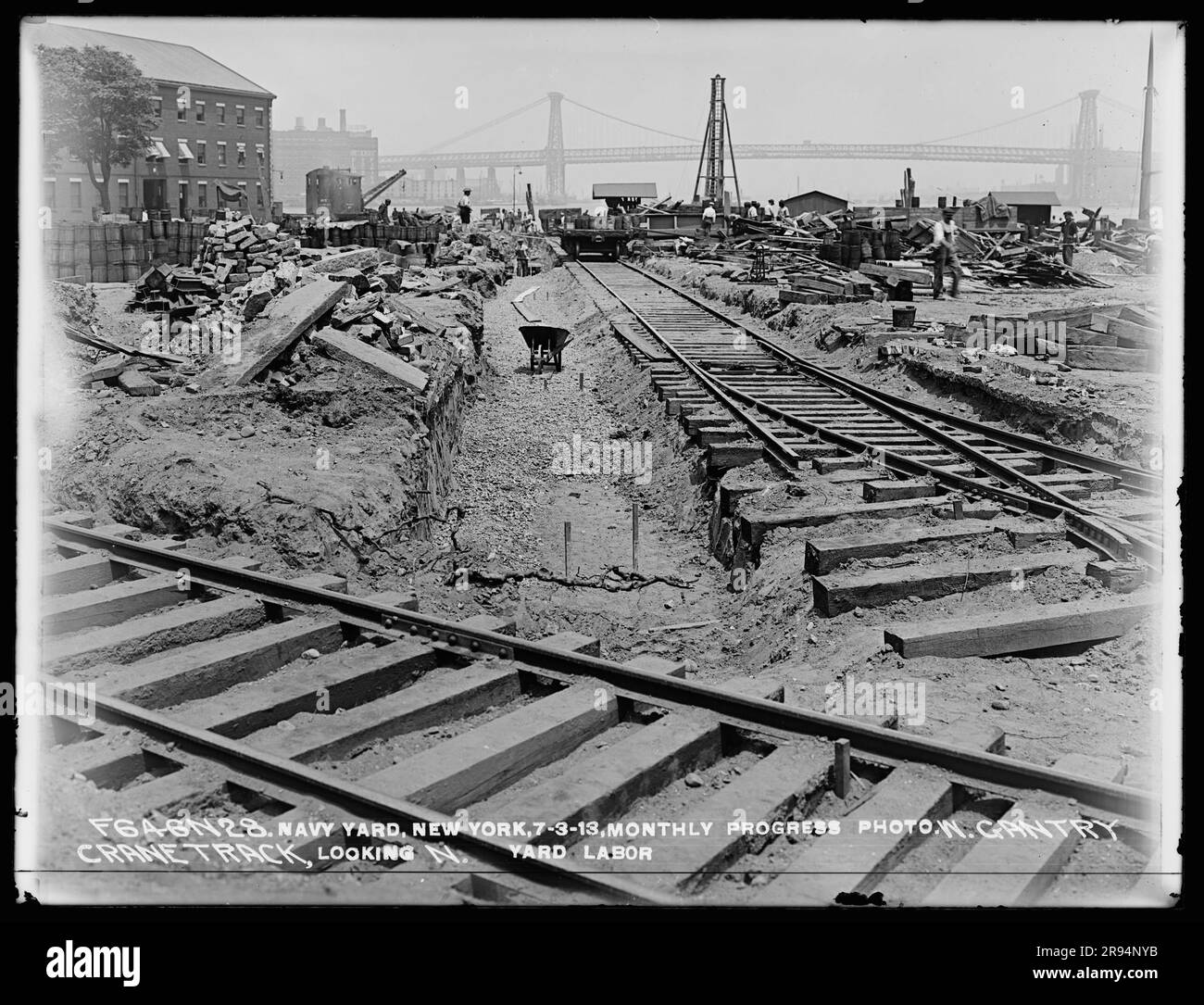 Monthly Progress Photo, West Gantry Crane Track Looking North Yard ...