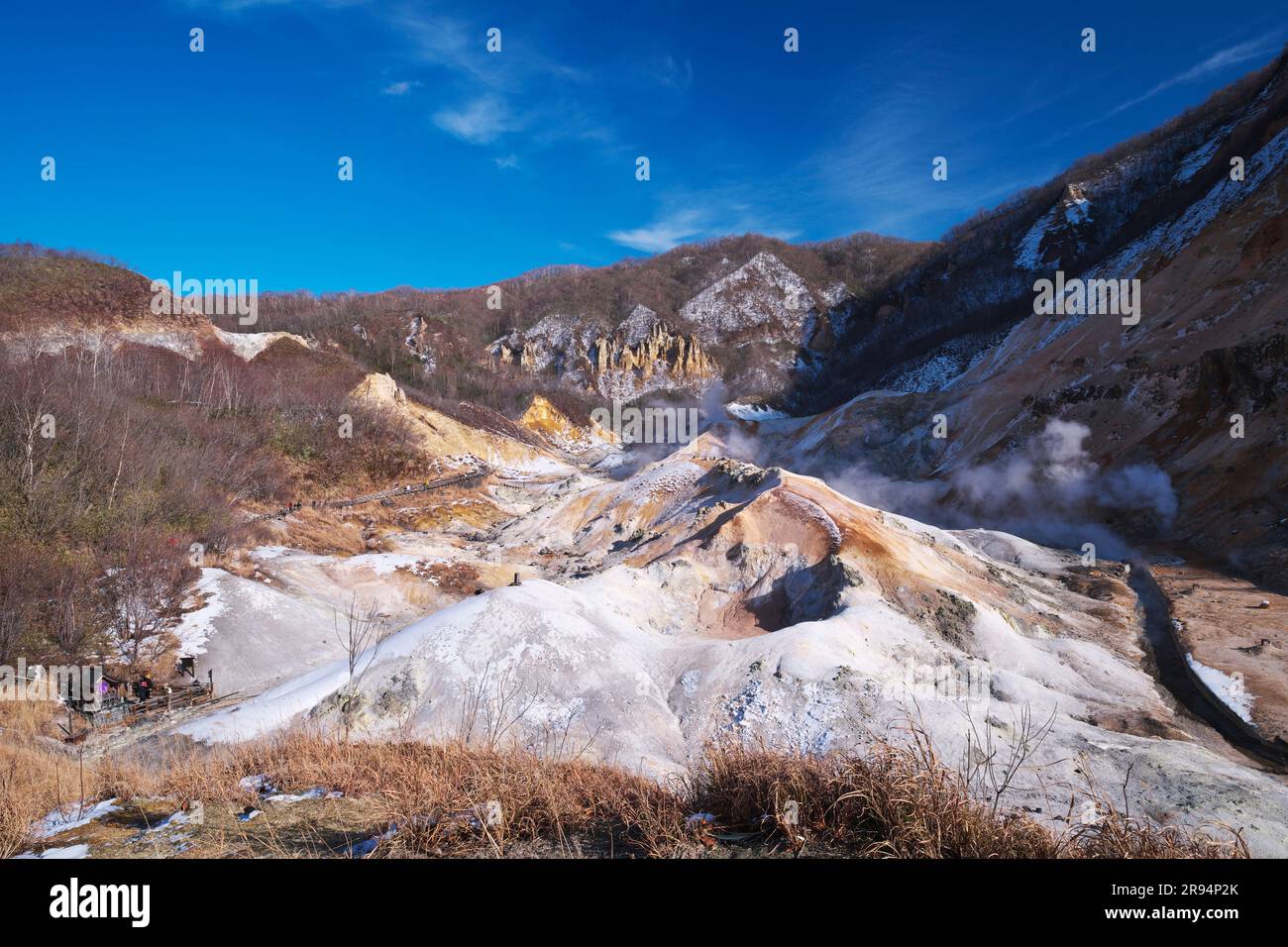 Winter in Noboribetsu Hell Valley Stock Photo - Alamy