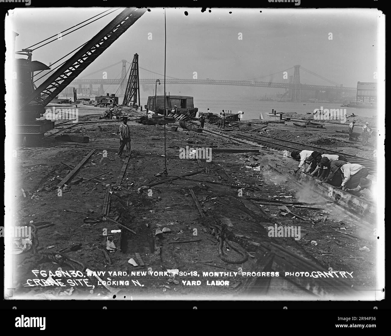 Monthly Progress Photo, Gantry Crane Site, Looking North. Glass Plate ...