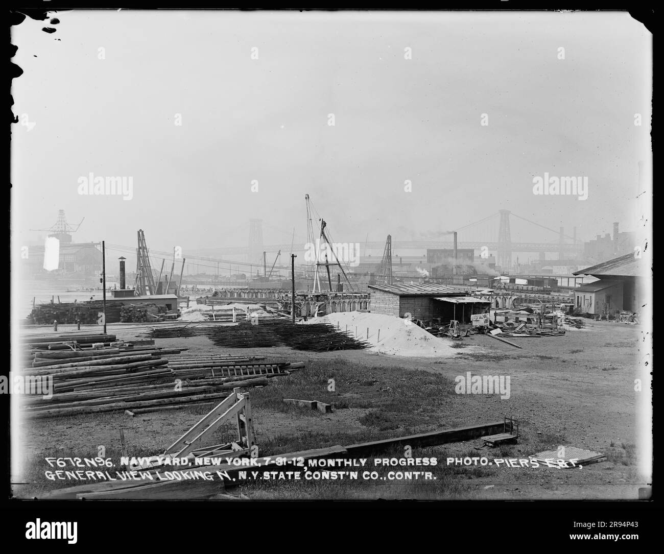Monthly Progress Photo, Piers E and F, General View Looking North, New ... Monthly Progress Photo, Piers E and F, General View Looking North, New ...