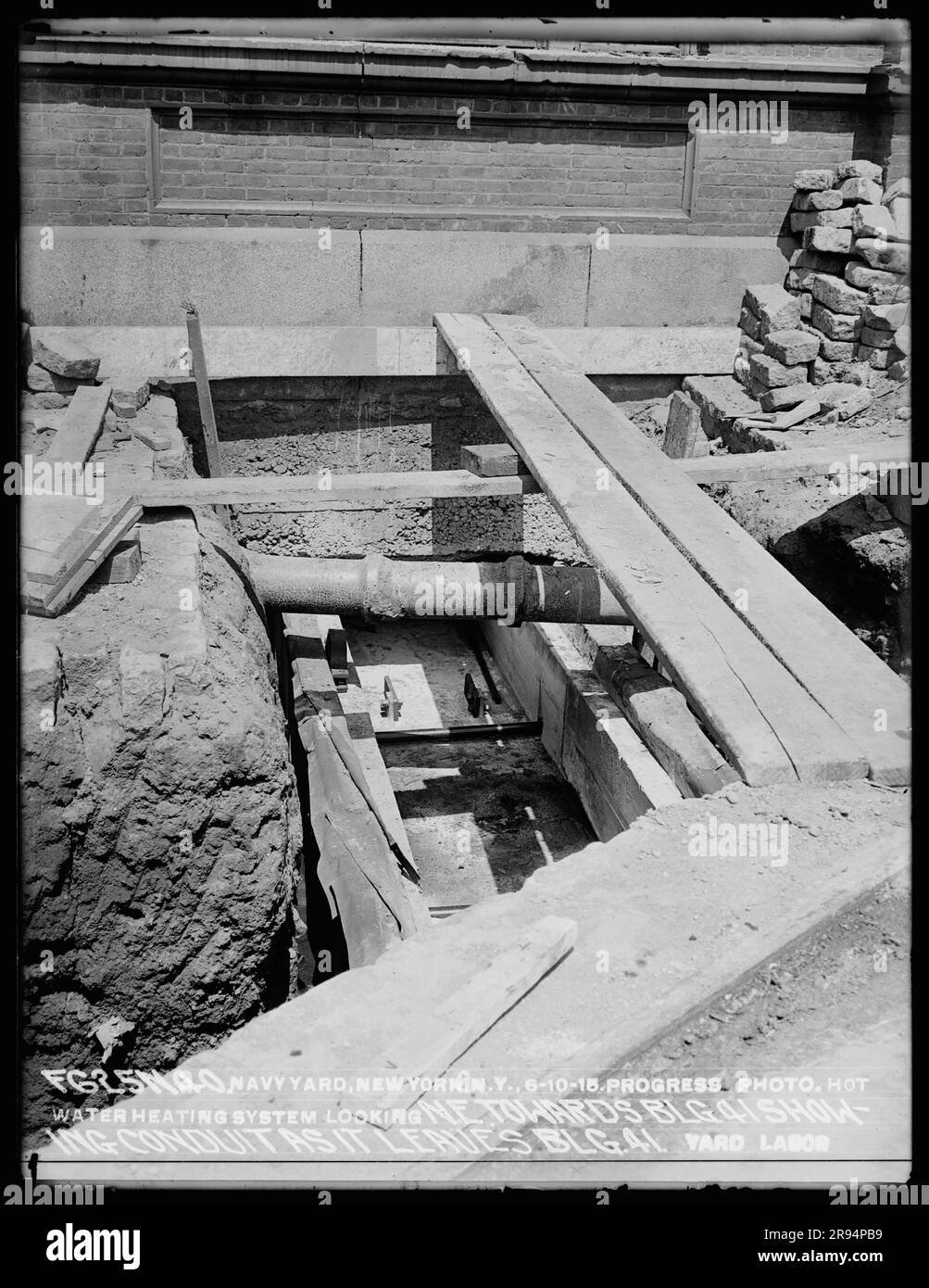 Progress Photo, Hot Water Heating System, Looking Northeast Towards ...