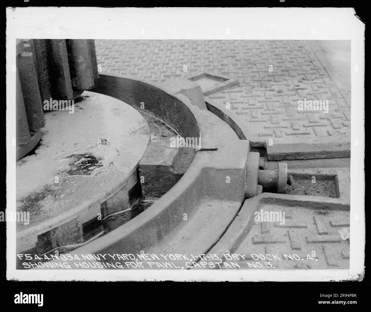 Dry Dock Number 4, Showing Housing for Pawl, Capstan Number 3. Glass ...