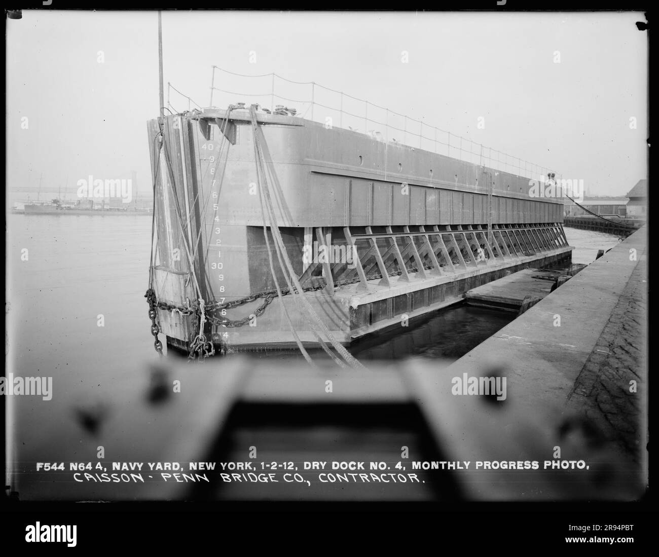 Dry Dock Number 4, Monthly Progress Photo, Caisson - Penn Bridge ...