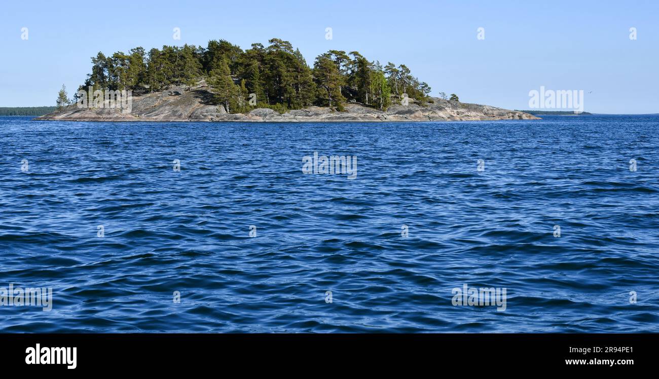 Beautiful archipelago landscape with rocky island Stock Photo - Alamy